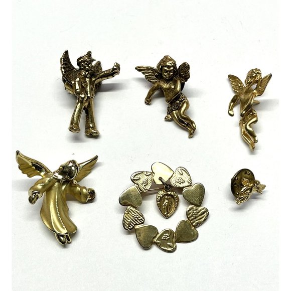 Vintage | Jewelry | Vintage Angel Cherub Pin Jewelry Lot | Poshmark